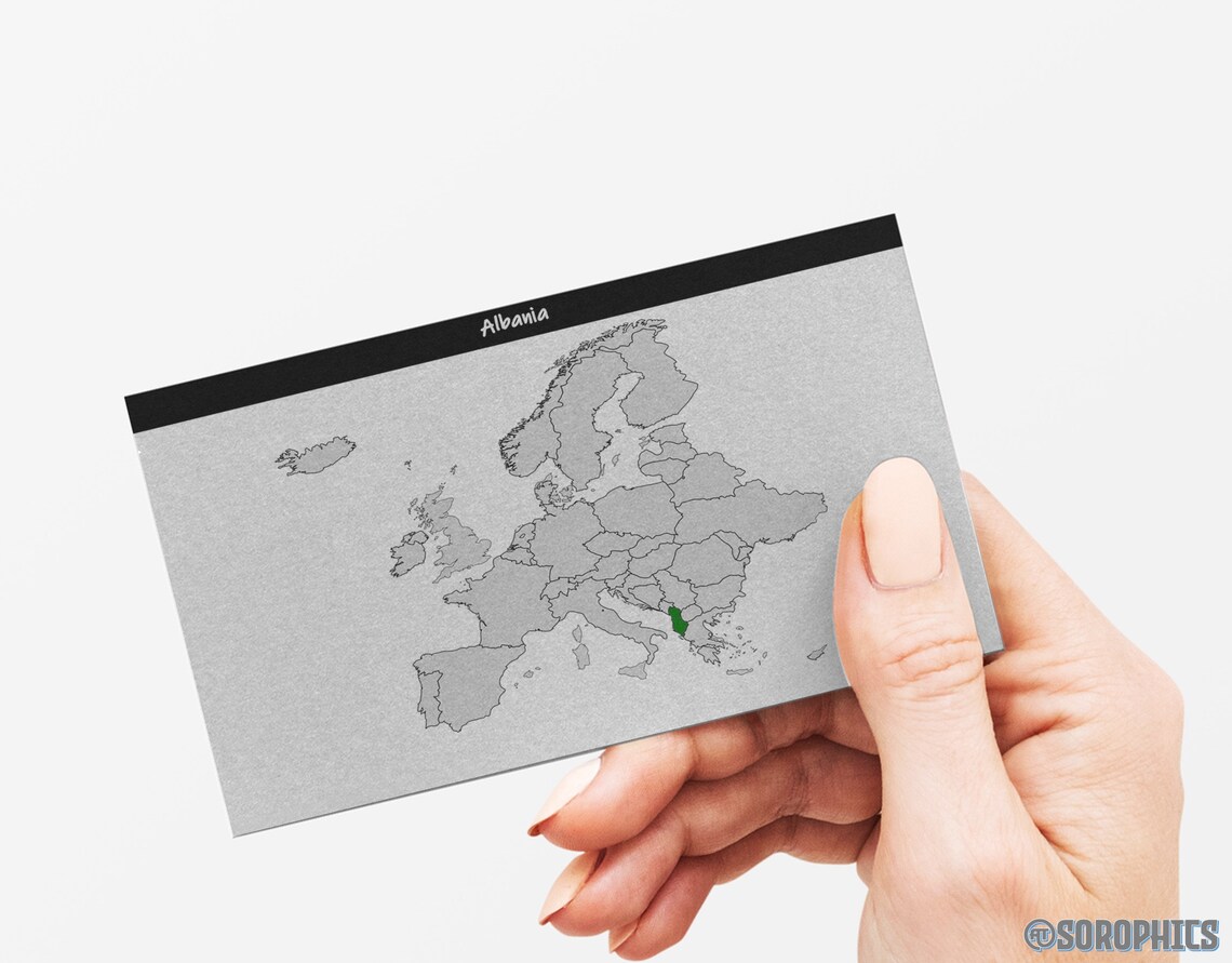 World Map With Countries Country Flashcard Country Flag | Etsy