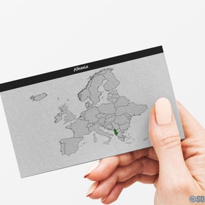 World Map With Countries Country Flashcard Country Flag | Etsy