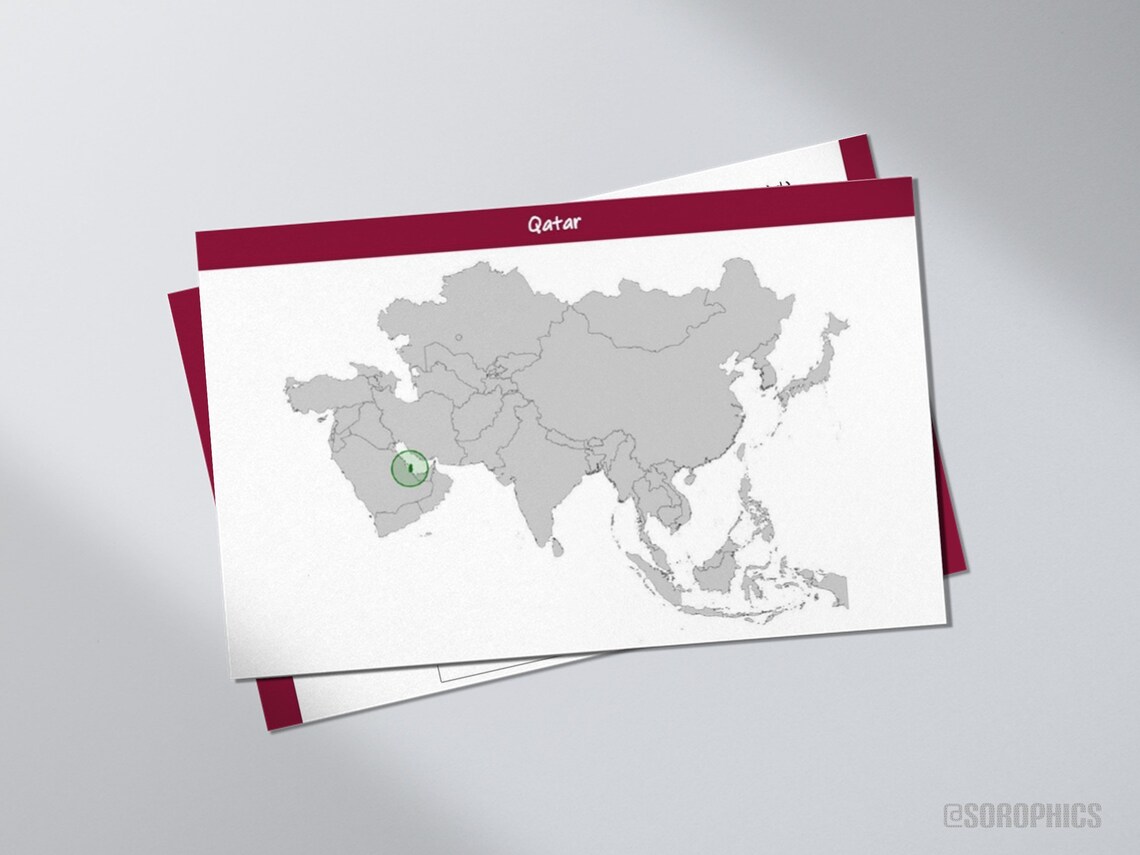 Country Flashcard, Country Flag Flashcard, Printable Map and Flag of ...