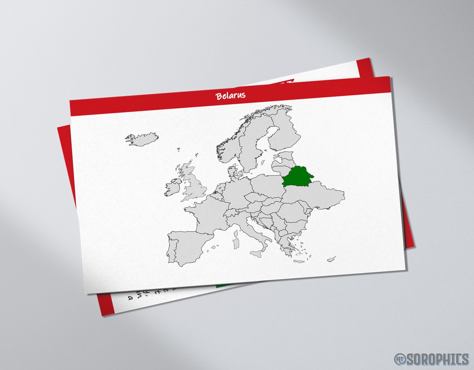 World Map With Countries Country Flashcard Country Flag | Etsy