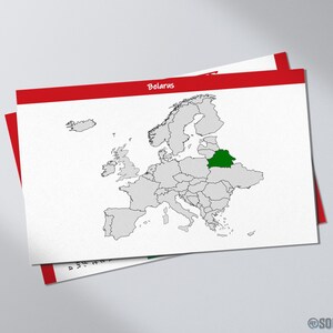 World Map With Countries Country Flashcard Country Flag | Etsy