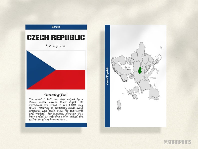 World Map With Countries, Country Flashcard, Country Flag Flashcard ...