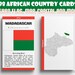 Country Flashcard, Country Flag Flashcard, Printable Map and Flag of ...
