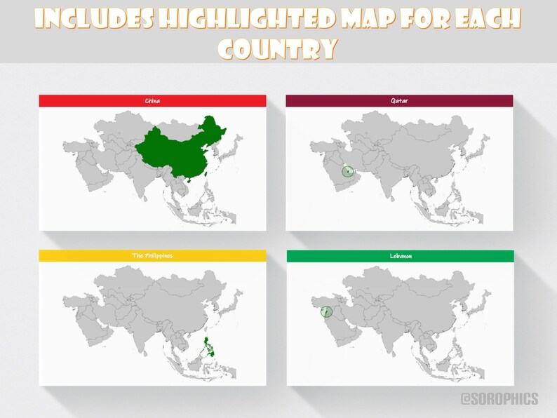 Country Flashcard, Country Flag Flashcard, Printable Map and Flag of ...