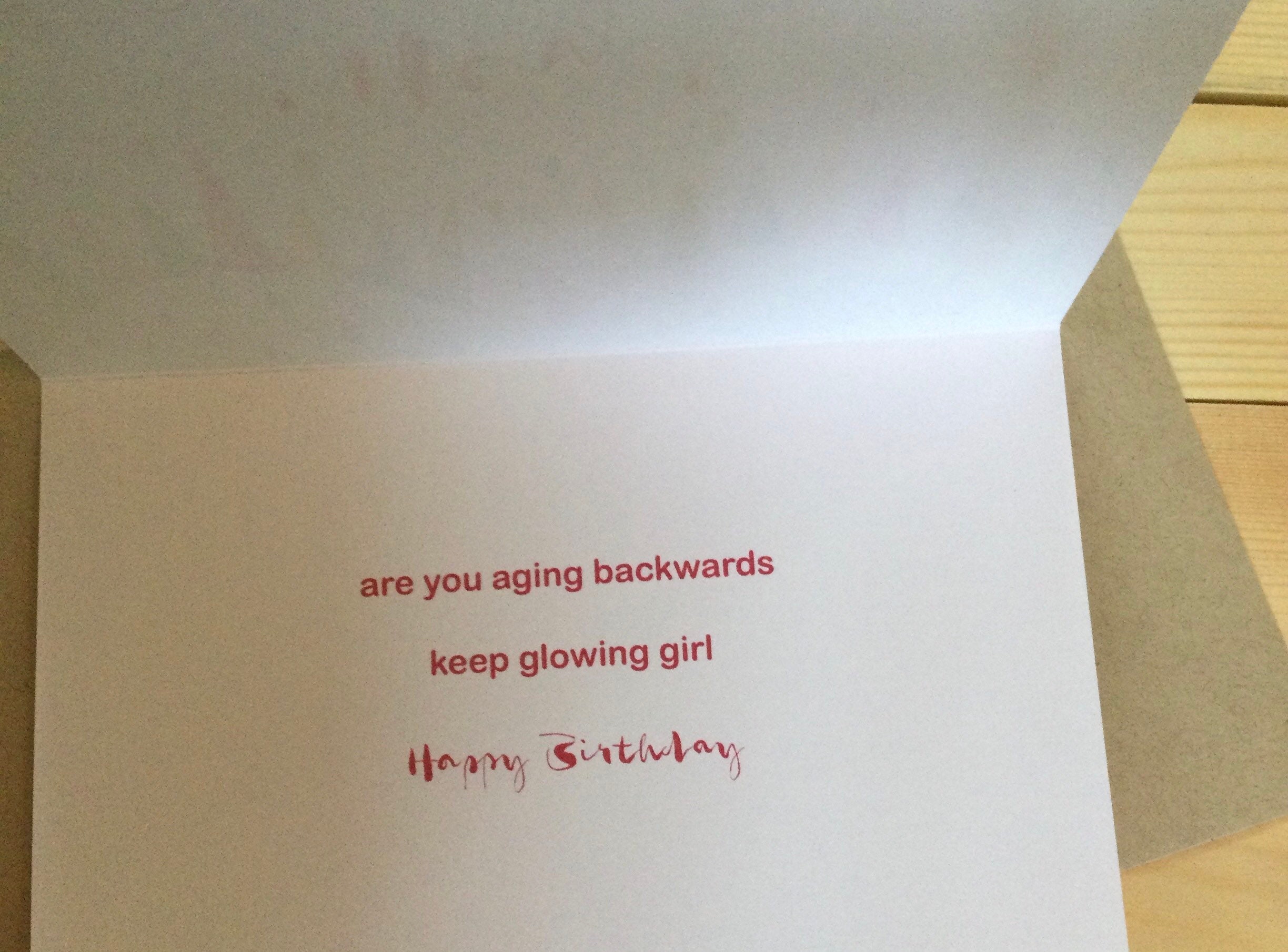 Aging Backwards Birthday Card - Etsy