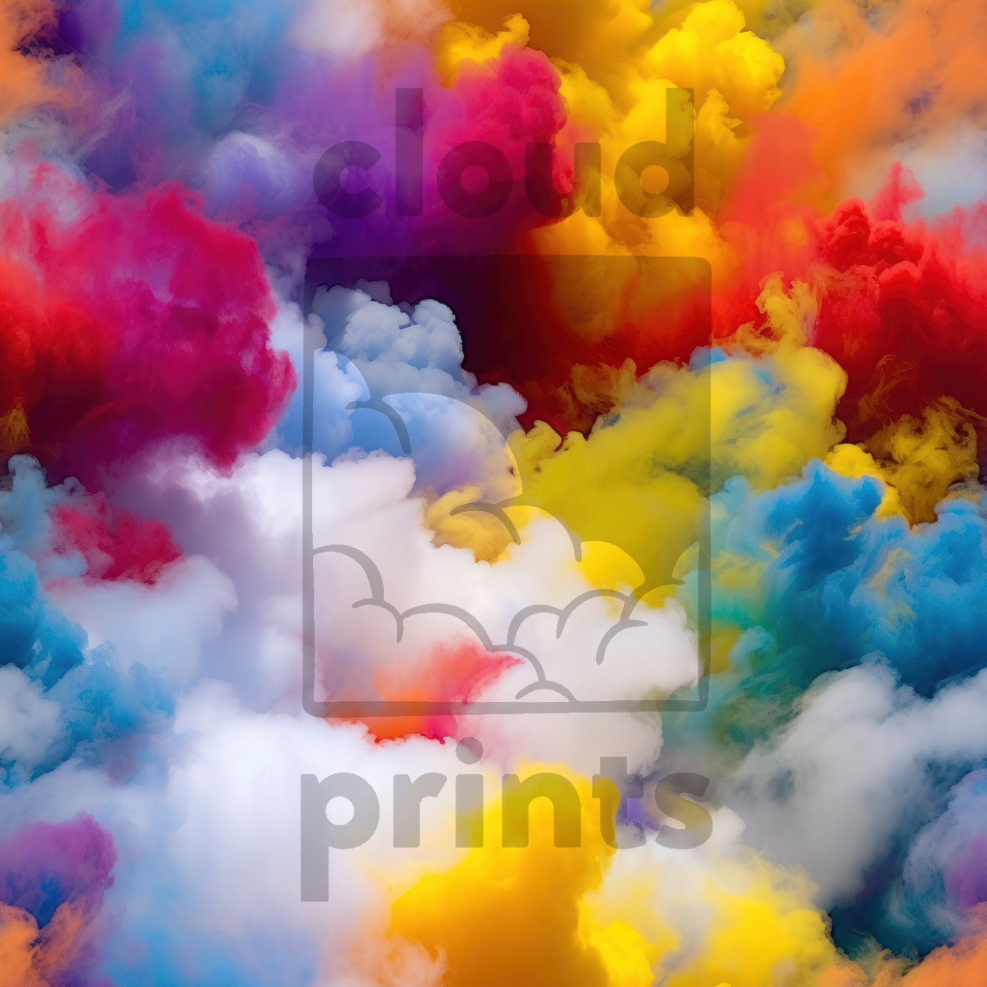 Colorful Clouds Digital Paper Seamless High Resolution - Etsy