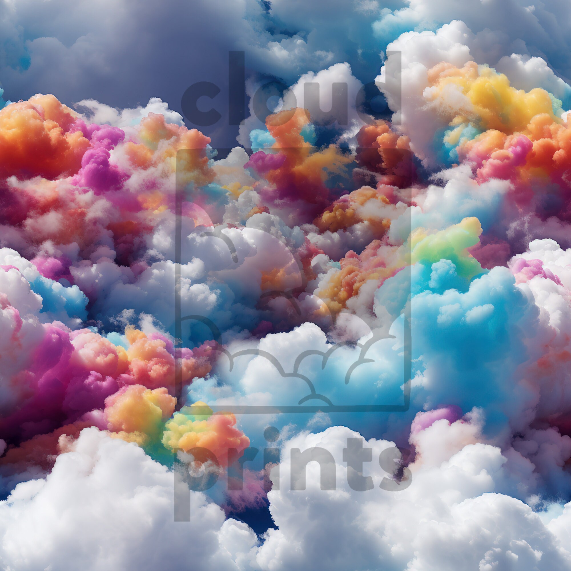 Tiedye Clouds Digital Paper - Seamless High Resolution Boho-chic ...