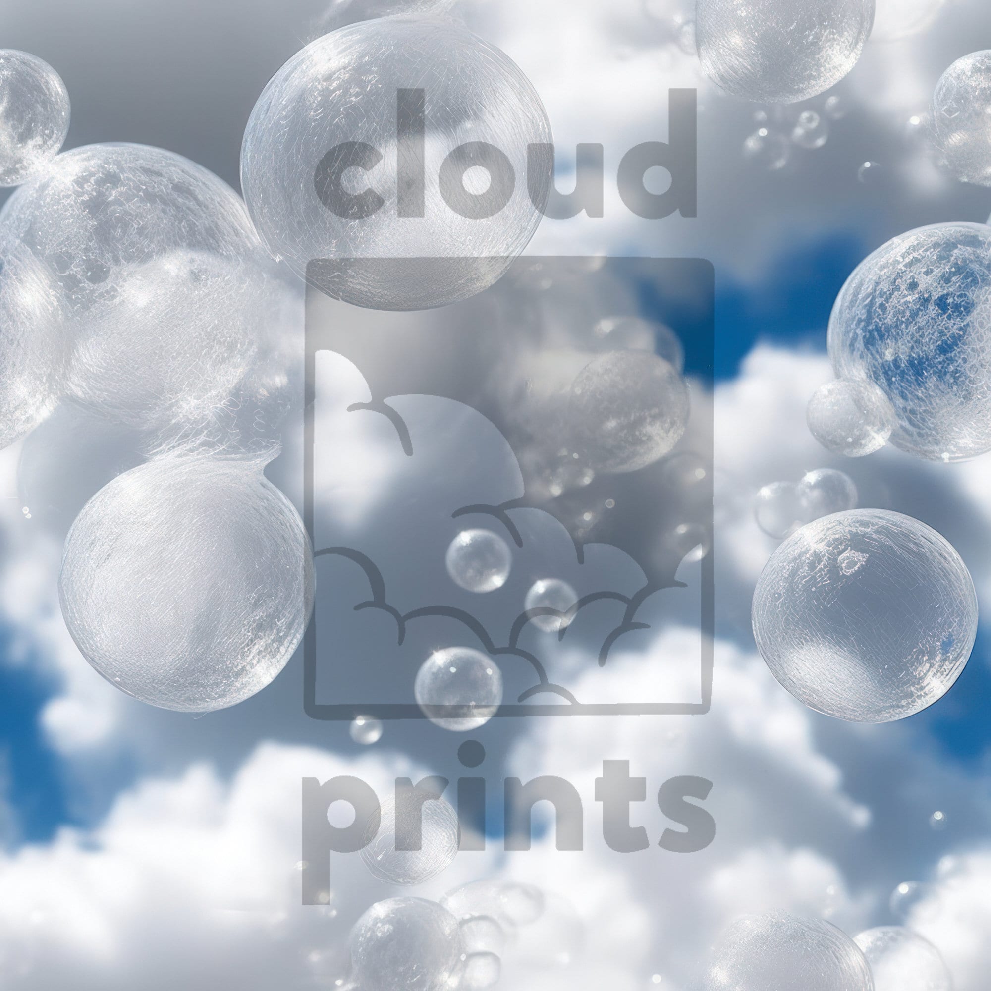 Bubble Clouds Digital Paper Seamless High Resolution Patterns, Kids ...