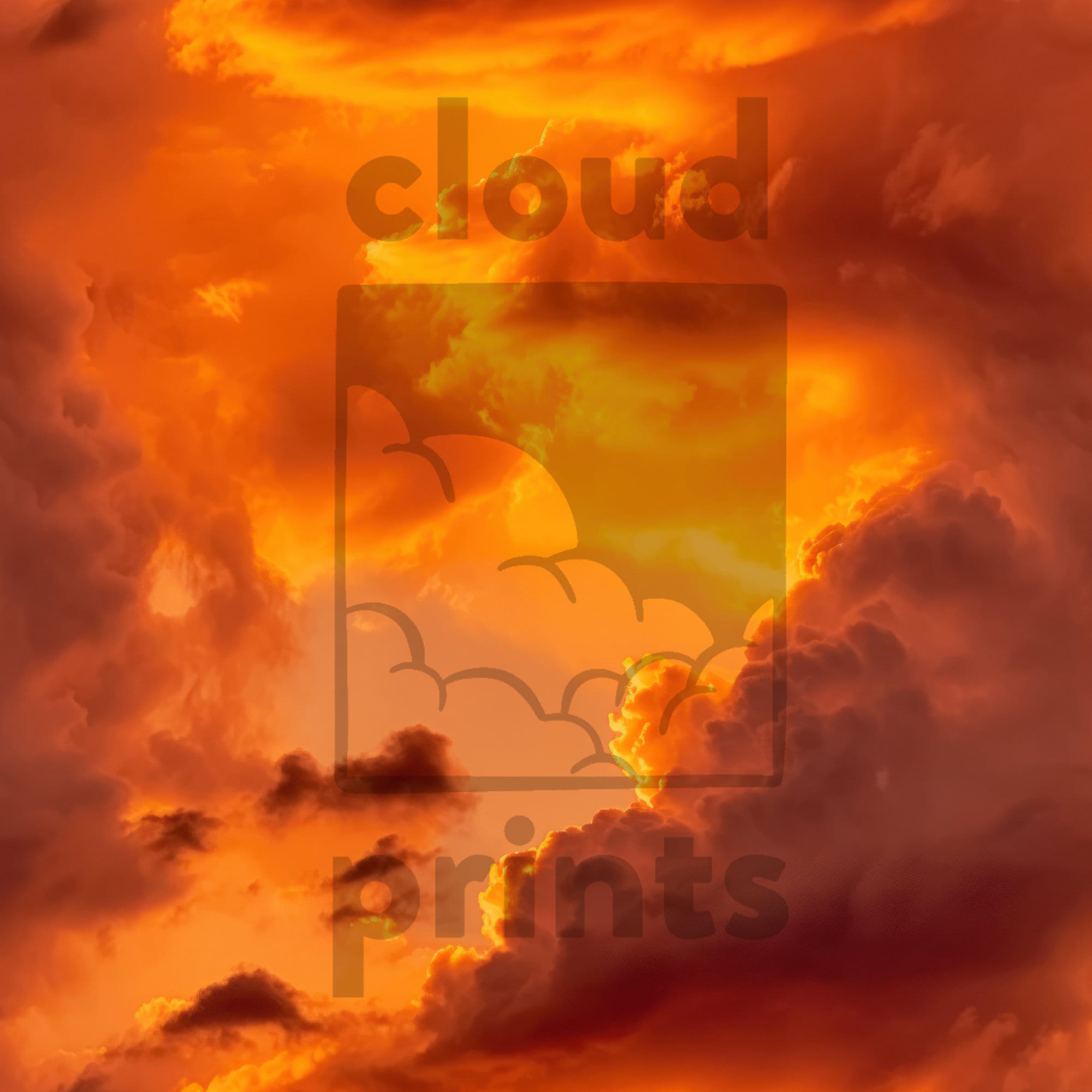 Orange Clouds Digital Paper - Seamless Patterns, Burnt Ombre Wallpaper ...