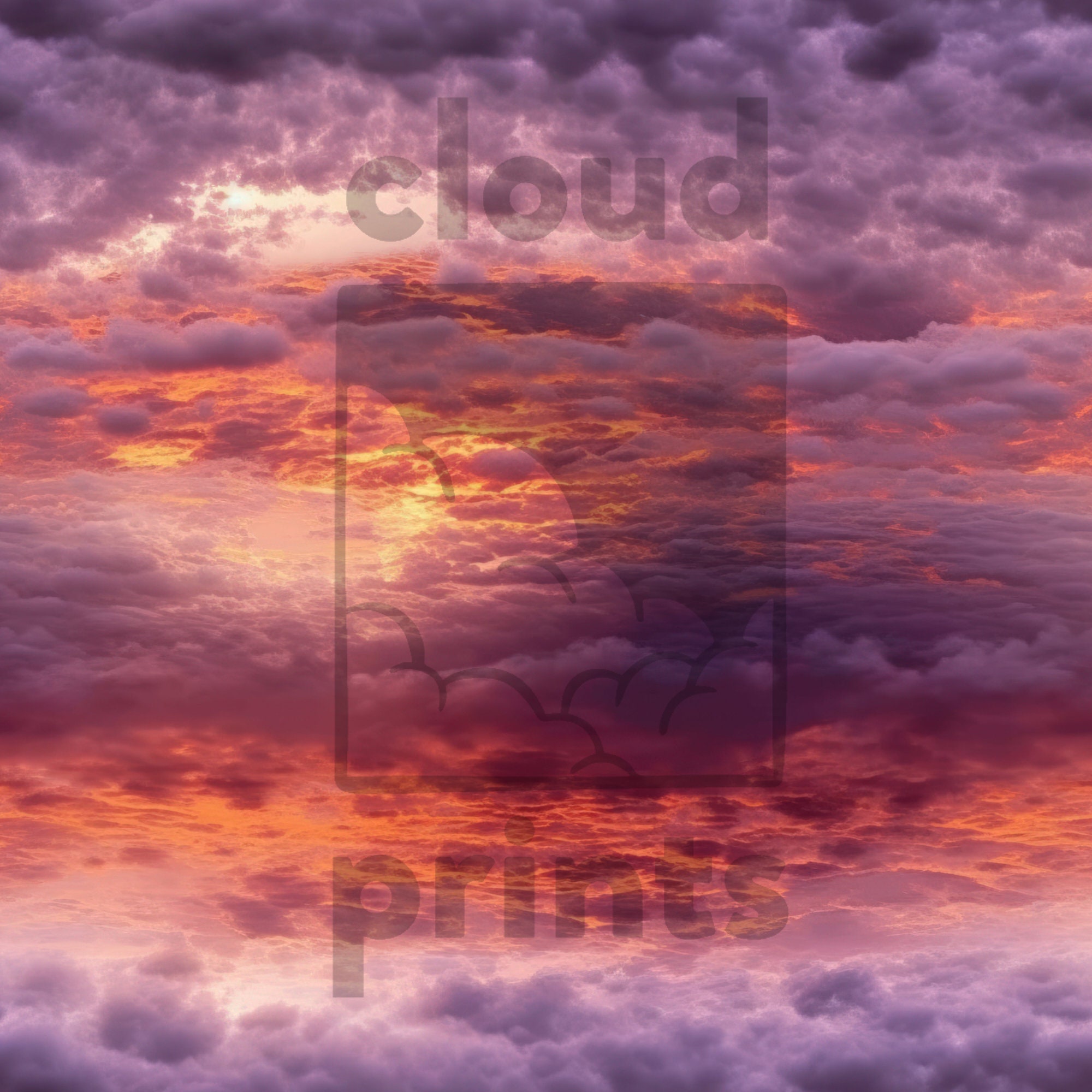 Sunrise Clouds Digital Prints - Scrapbooking Paper, Morning Wall Art ...