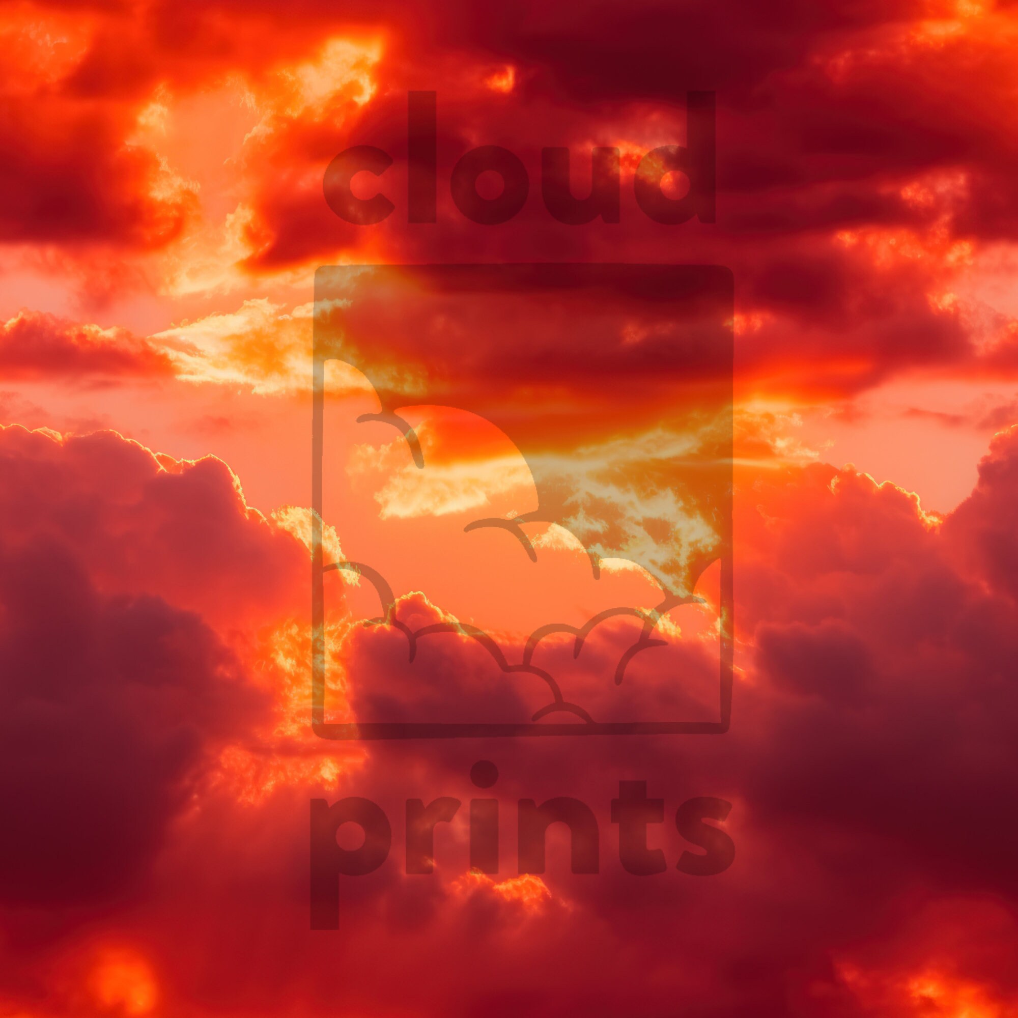 Red Clouds Digital Paper Fiery Seamless High Resolution Patterns for ...