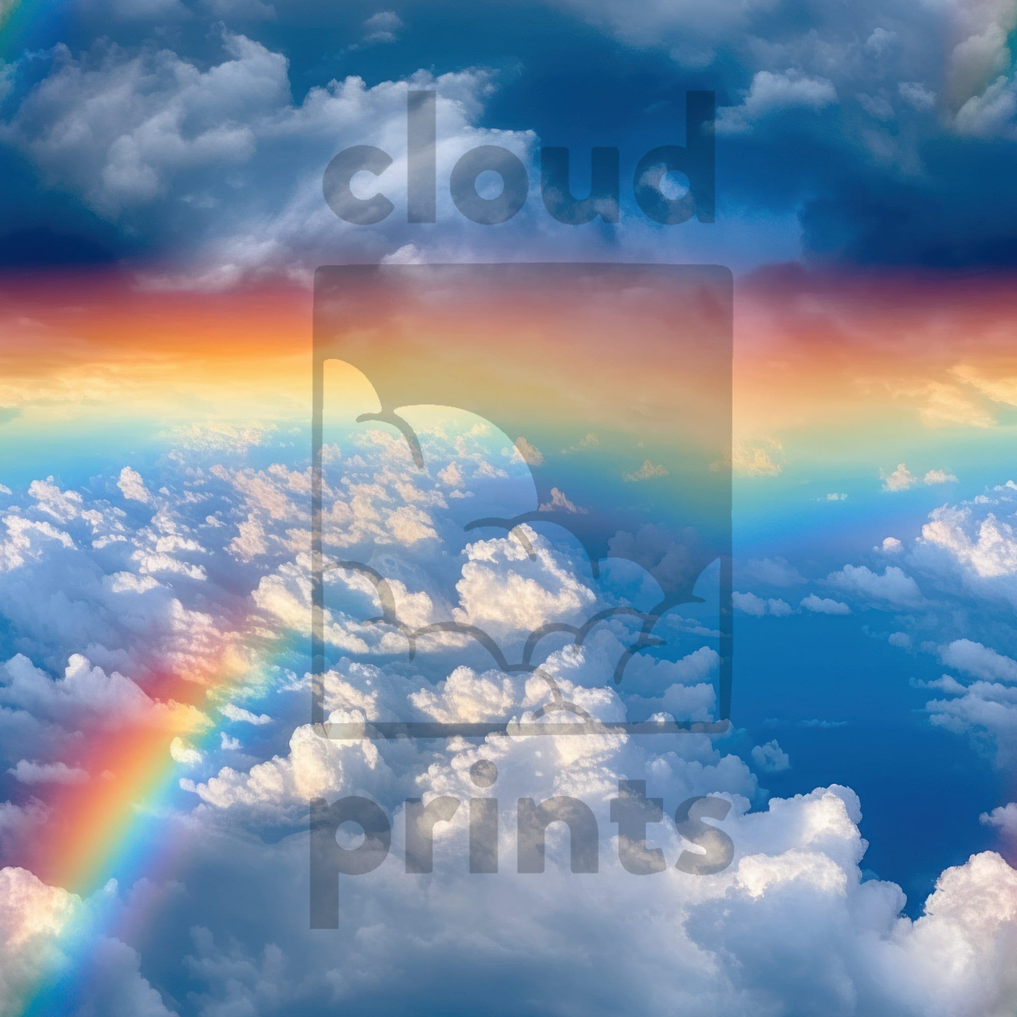 Rainbow Clouds Digital Paper, Seamless Patterns, Commercial Use ...