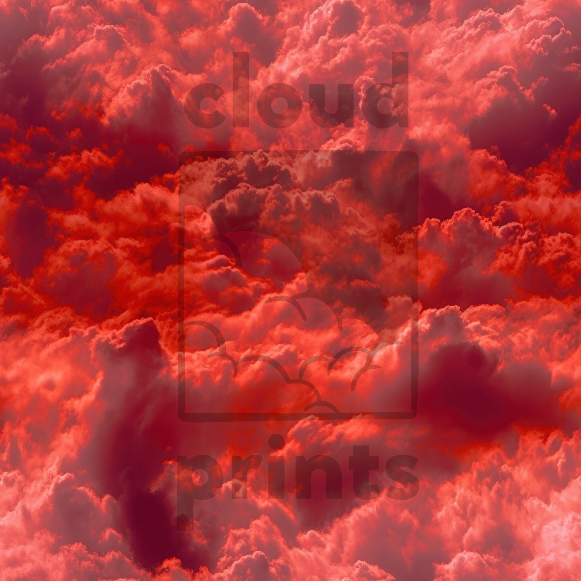 Red Clouds Digital Paper Fiery Seamless High Resolution Patterns for ...