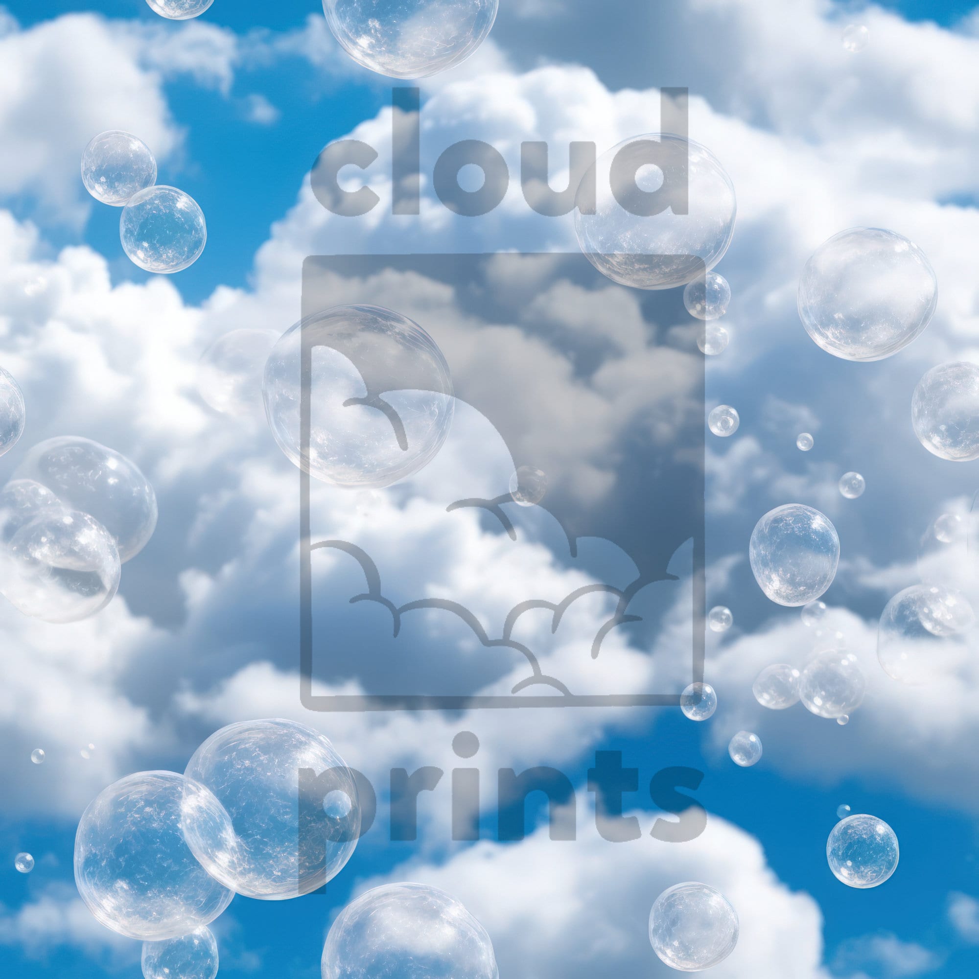 Bubble Clouds Digital Paper Seamless High Resolution Patterns, Kids ...