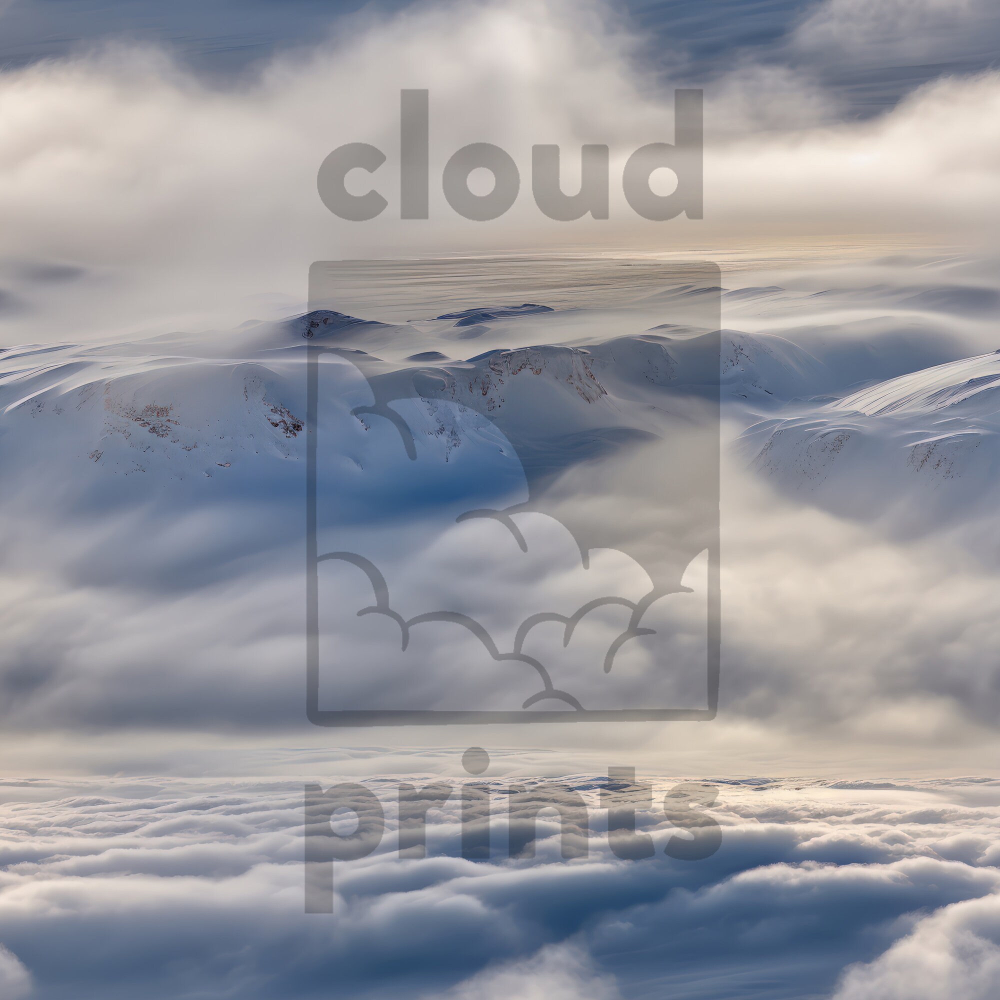 Arctic Clouds Digital Paper - Winter Scenes, Seamless High Resolution ...