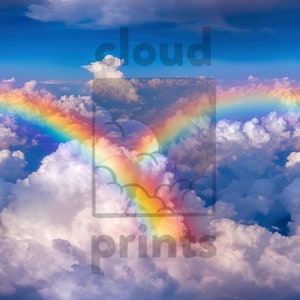 Rainbow Clouds Digital Paper, Seamless Patterns, Commercial Use ...