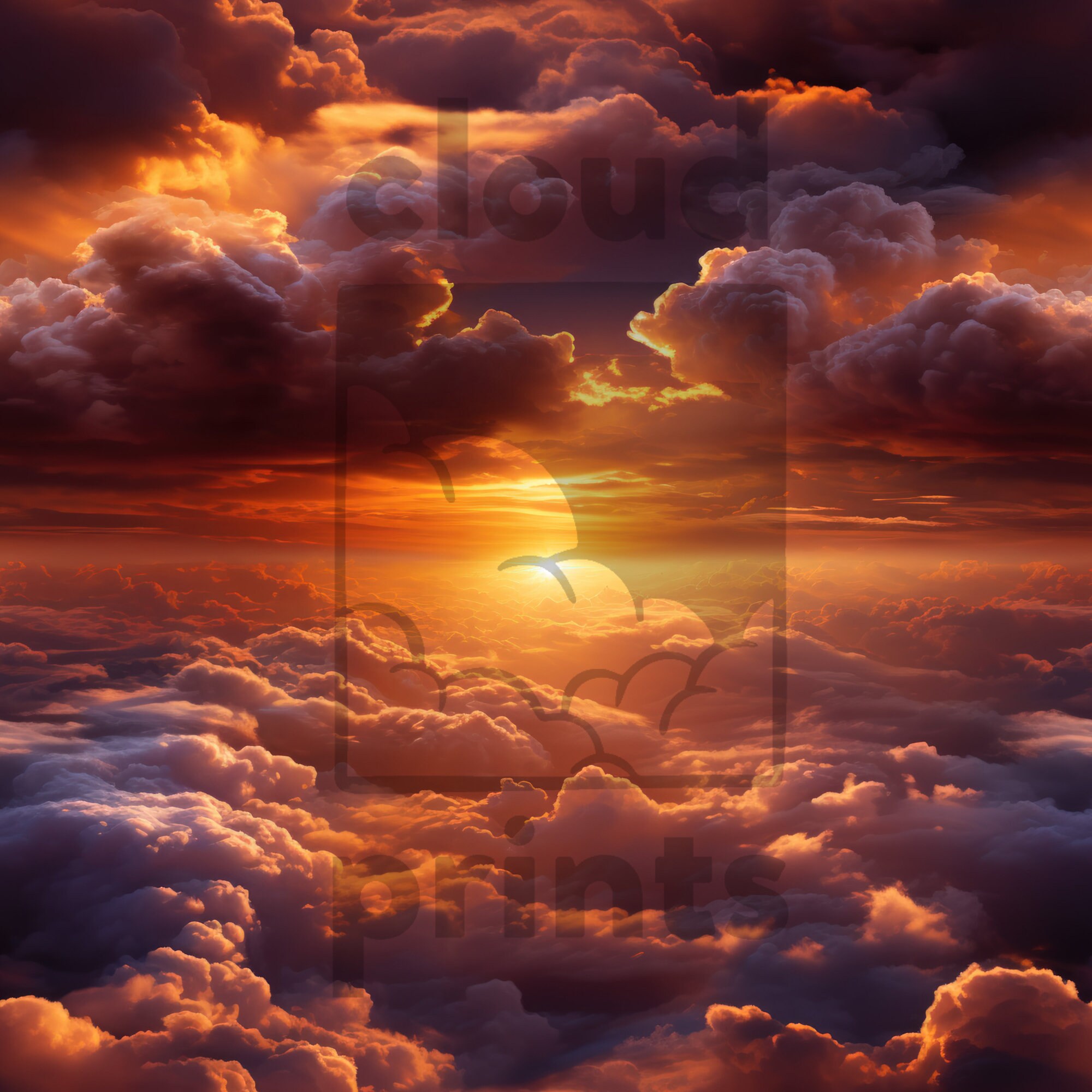 Sunset Clouds Digital Paper Seamless High Resolution Warm - Etsy