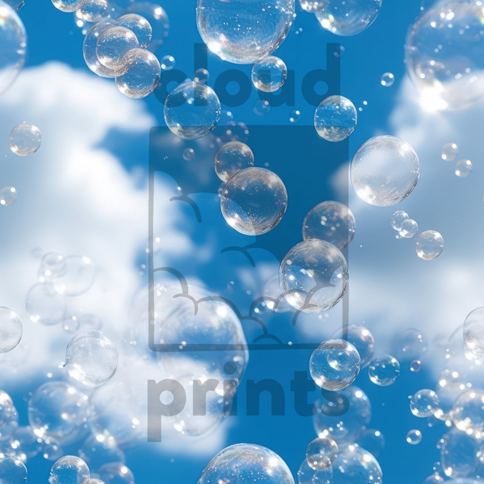 Bubble Clouds Seamless Digital Paper Pack, Instant Download - Etsy