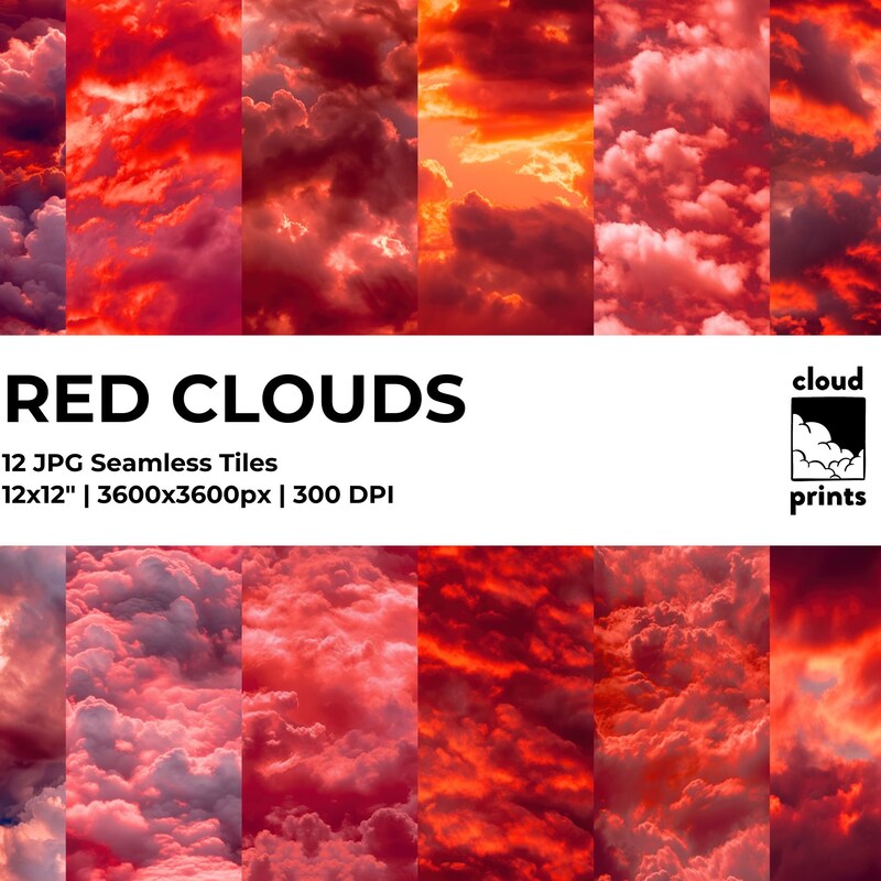 Red Heaven Background - Etsy