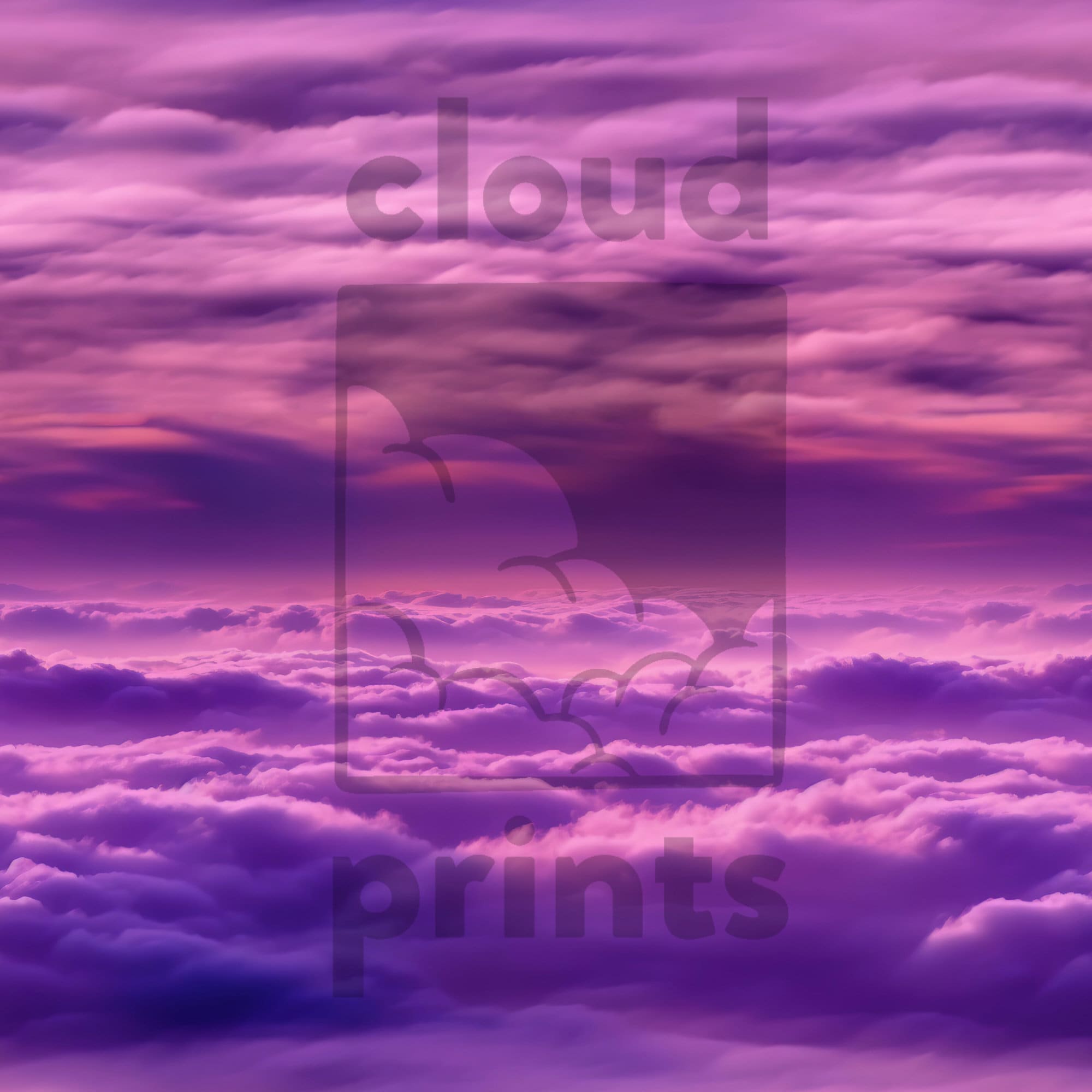 Purple Clouds Digital Paper Dreamy Cloudscape Seamless Pattern for Dorm ...