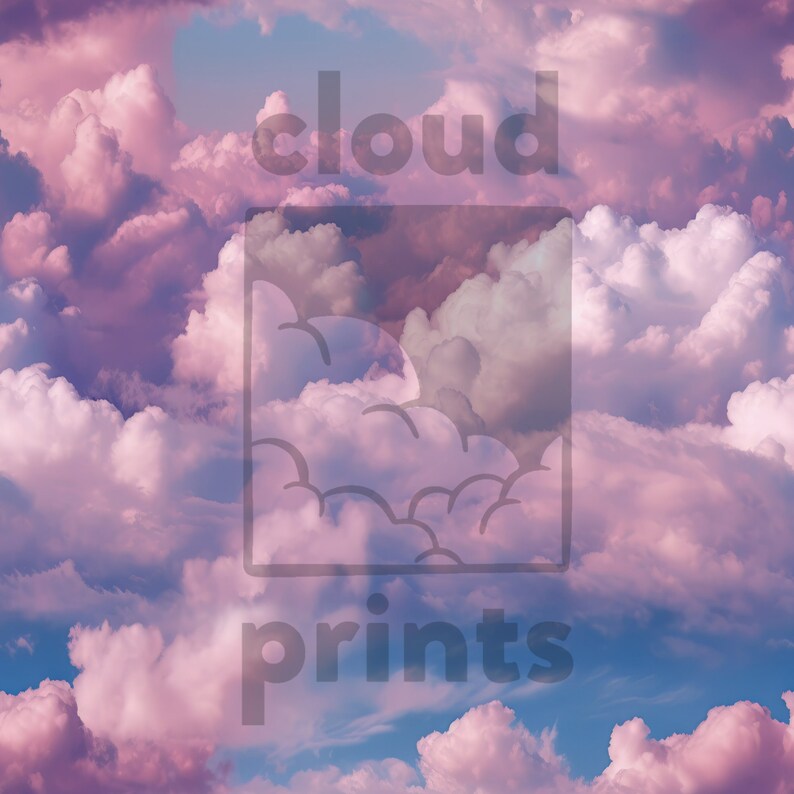 Pastel Clouds Digital Paper Seamless Patterns Muted - Etsy