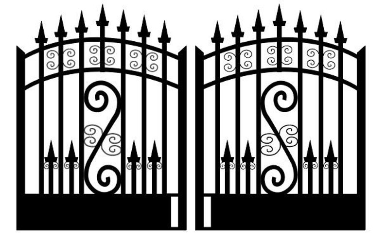 Iron Gate Svg Pdf Png Ai Digital Cut File Instant Download | Etsy UK