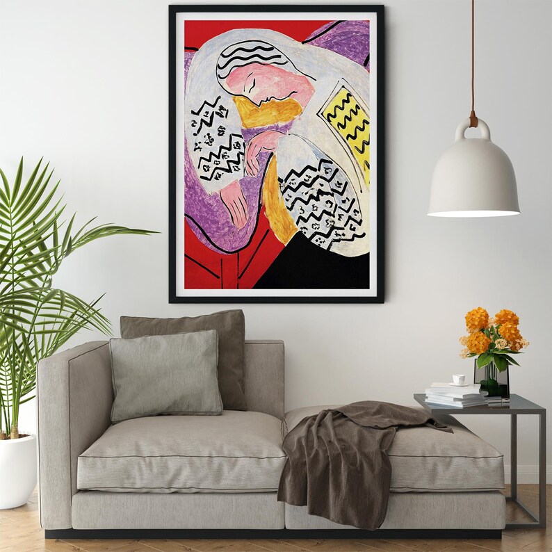 Henri Matisse the Dream Art Print, Exhibition Poster, Abstract Portrait ...