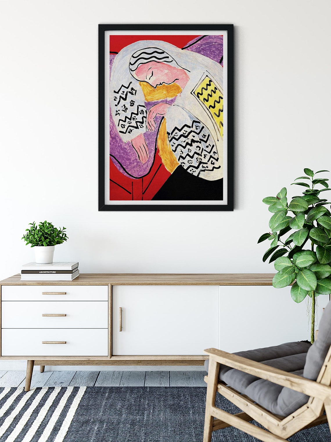 Henri Matisse the Dream Art Print, Exhibition Poster, Abstract Portrait ...