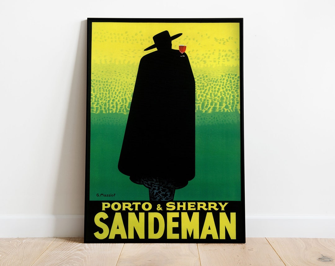Sandeman Poster, Vintage Drink Advertisement, Sandeman Porto & Sherry ...
