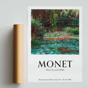 Monet the Water Lily Pond, Claude Monet Landscape Poster, Water Lilies ...