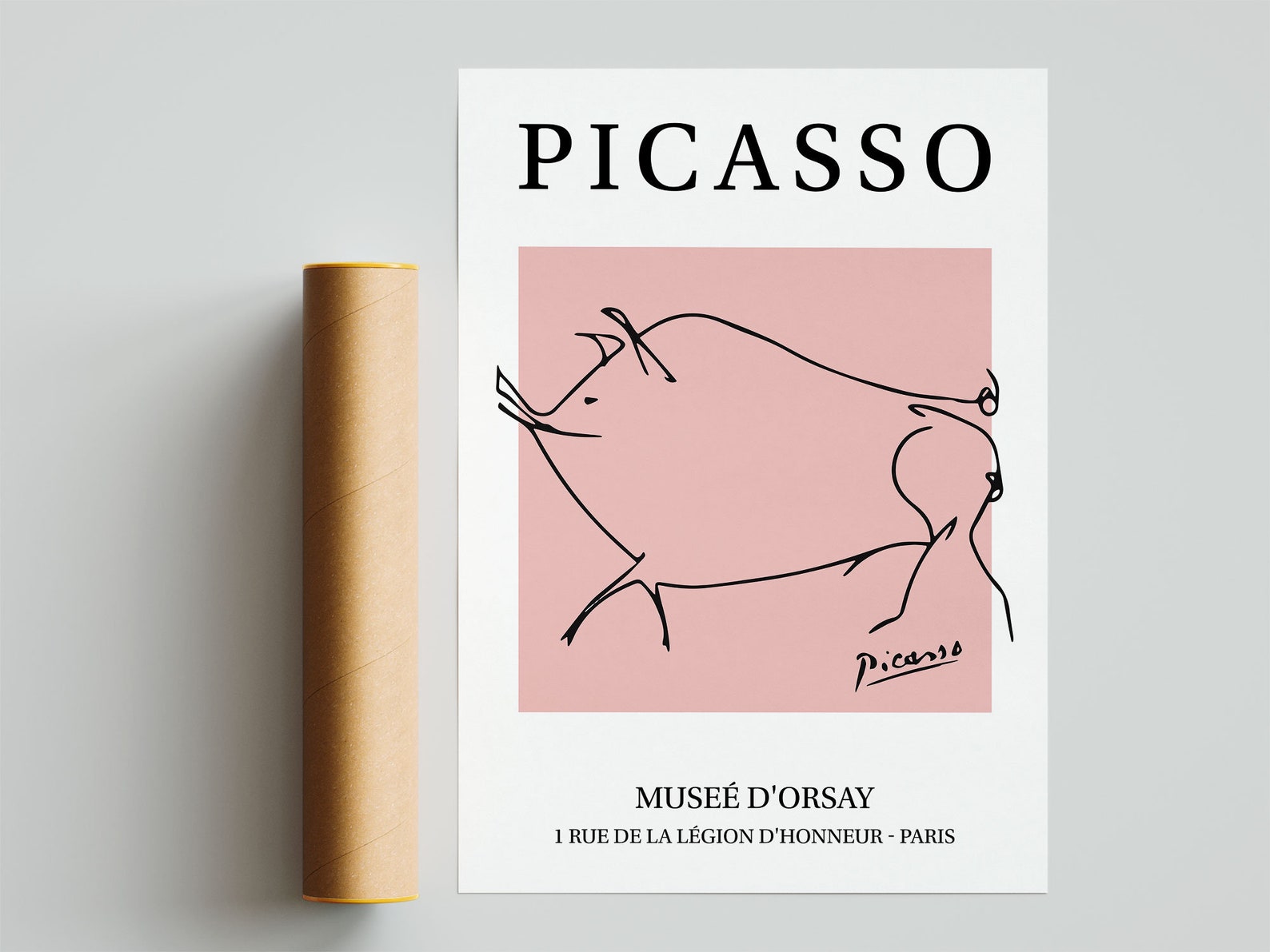 Picasso Line Art Posters, the Pig, Museum Print, Line Drawing ...