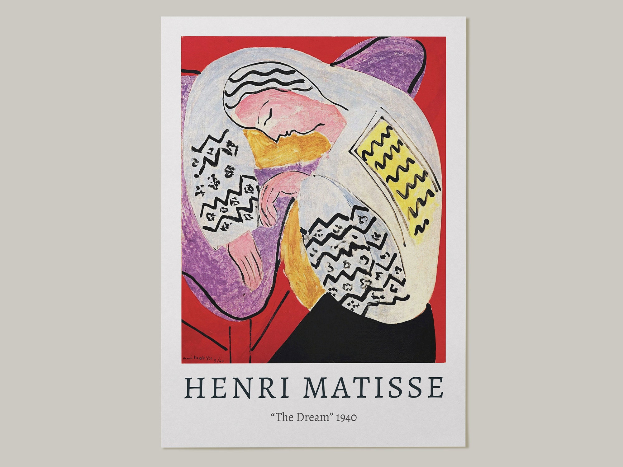 Henri Matisse the Dream, Matisse Exhibition Poster, Abstract Painting ...