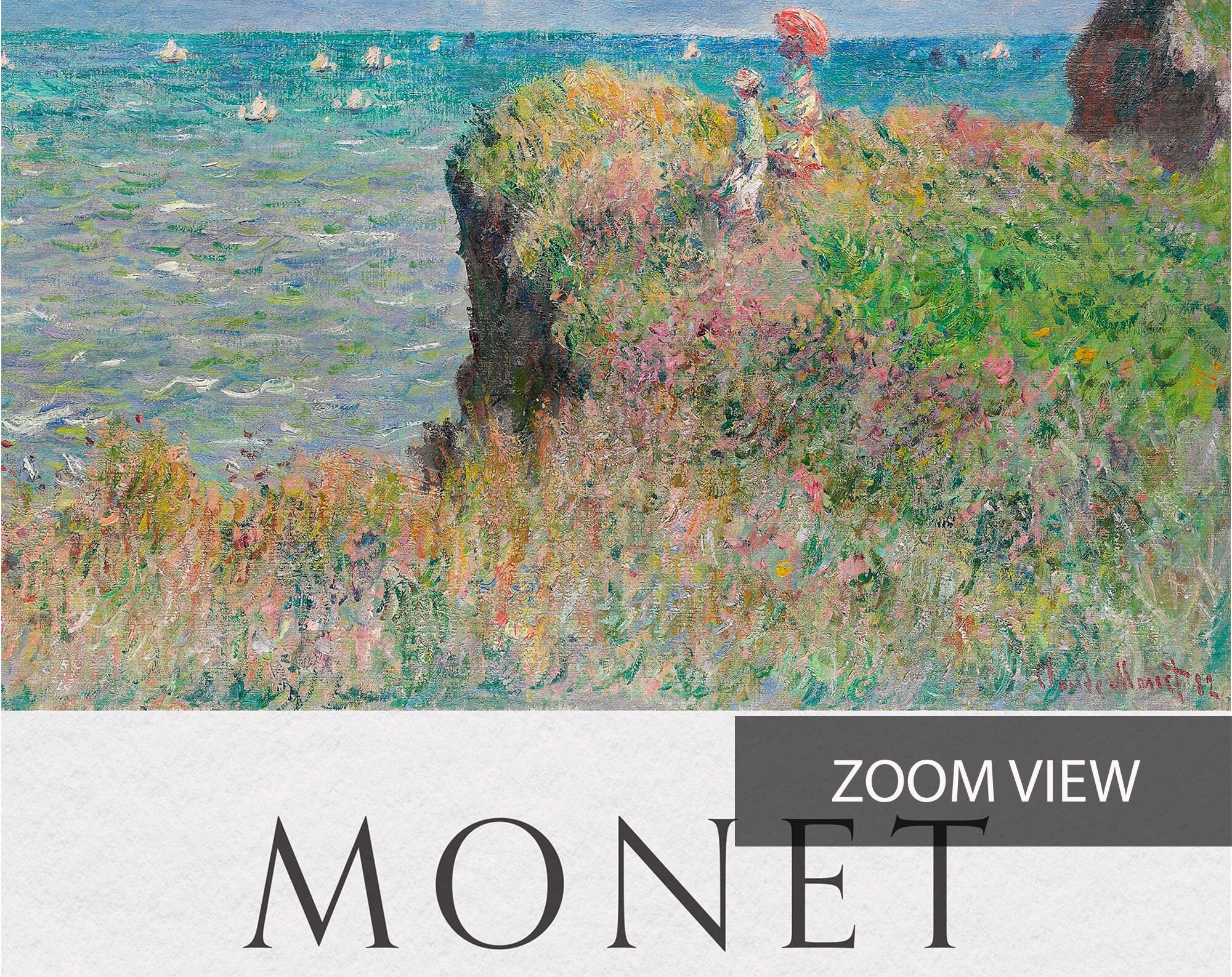 Claude Monet the Cliff Walk at Pourville Monet Landscape Art - Etsy UK