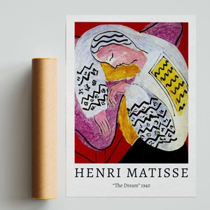 Henri Matisse the Dream, Matisse Exhibition Poster, Abstract Painting ...