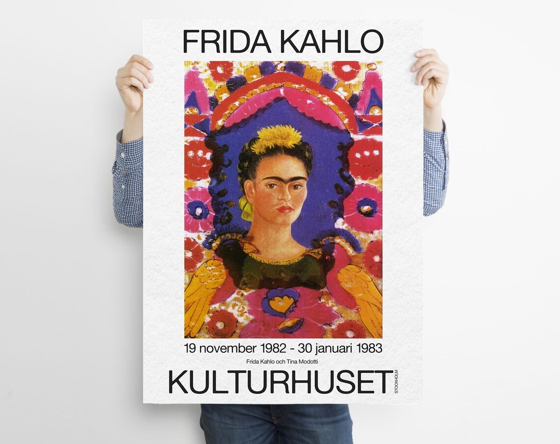 Frida Kahlo Exhibition Poster Kulturhuset Frida Kahlo Print - Etsy UK