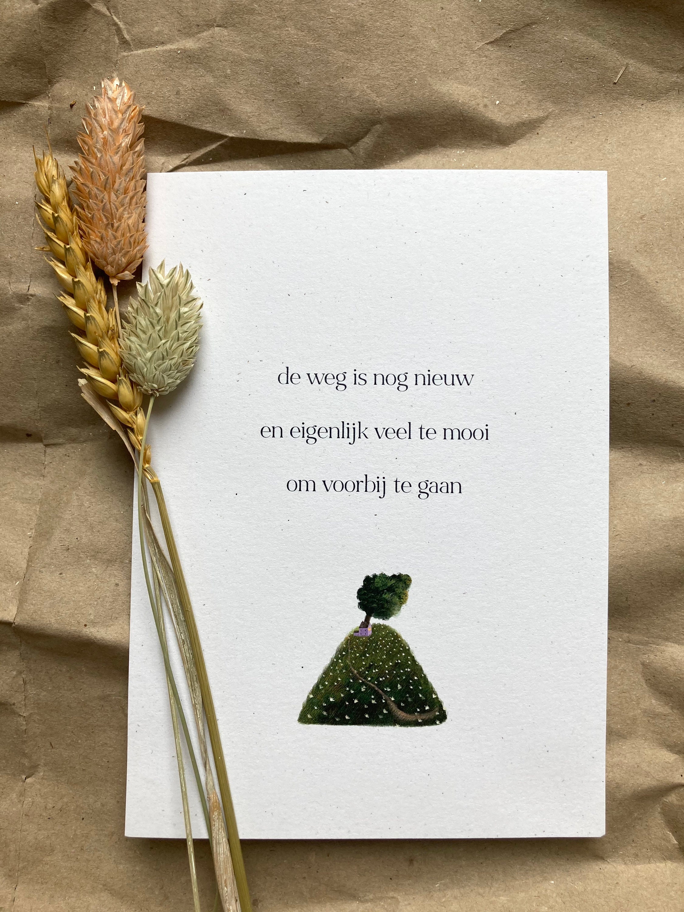 Ansichtkaart Nieuwe Weg Haiku Gedicht Illustratie Wenskaart - Etsy Nederland