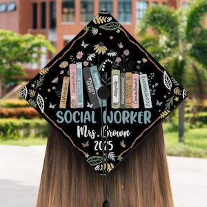 Social Worker Graduation Cap Topper, Personalized Grad Cap Topper ...