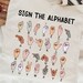 ASL Tote Bag, American Sign Language, Gift for Deaf, ASL Teacher, Sign ...