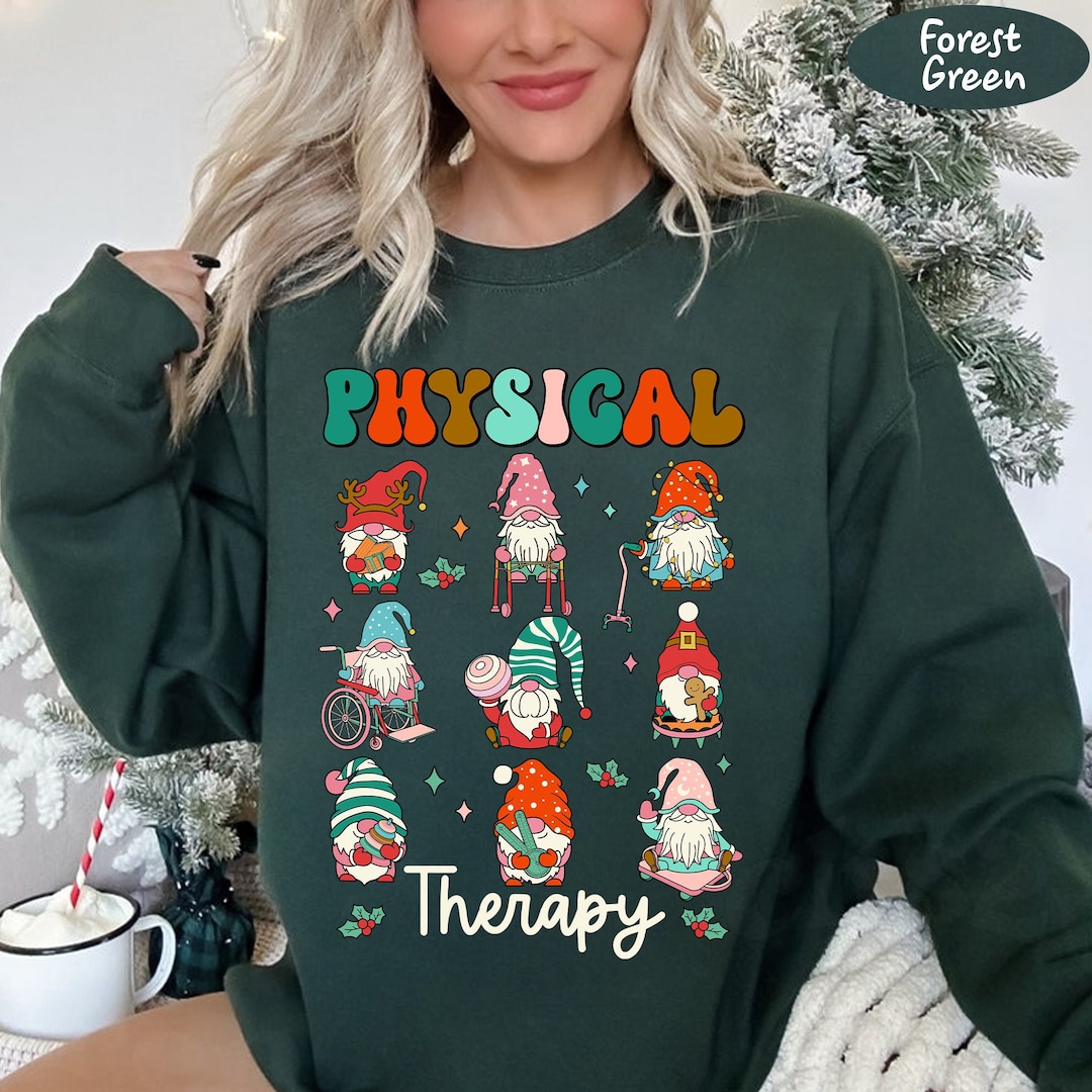 Christmas Physical Therapy Shirt Christmas Gnome Pt Shirt Merry