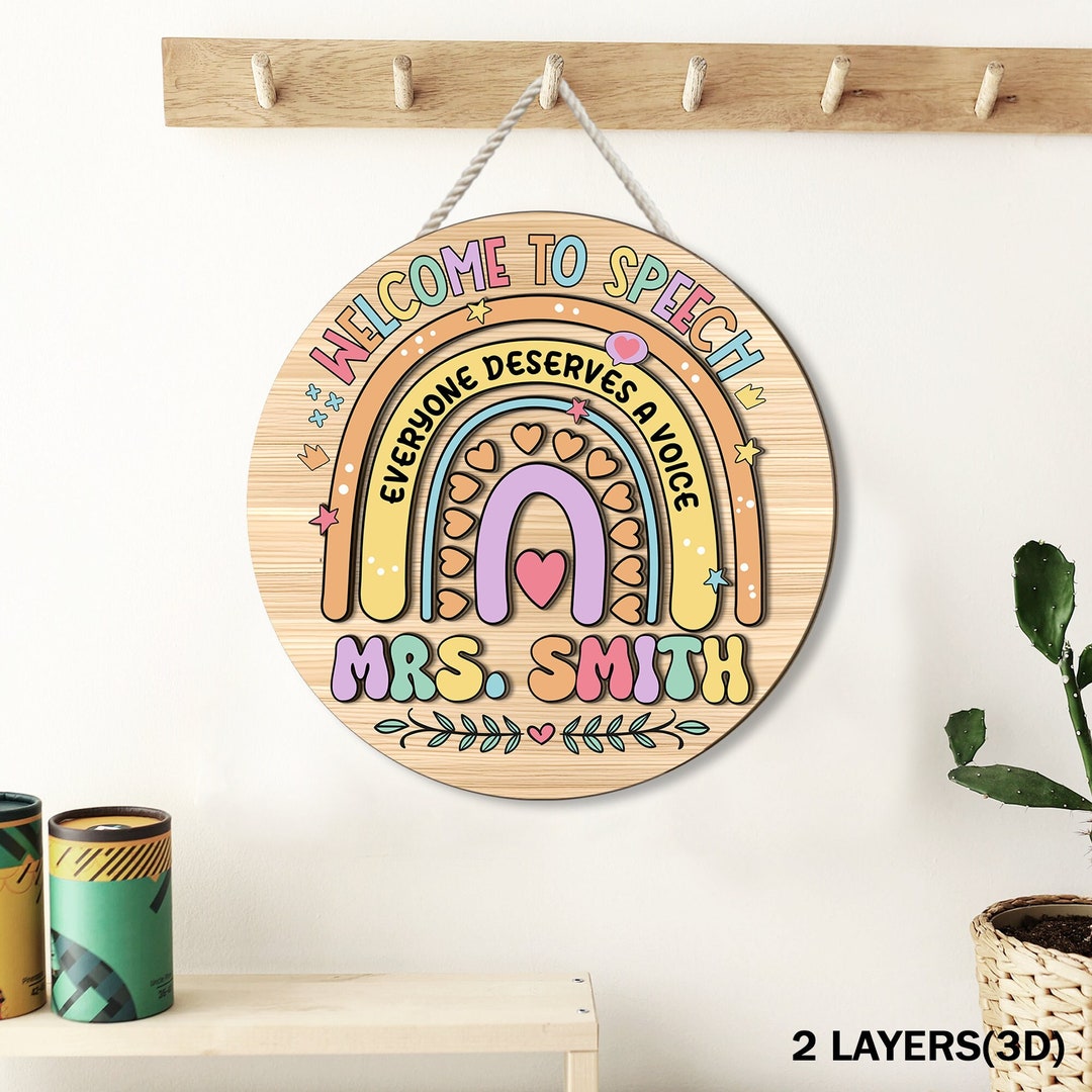 Speech Therapist Door Sign, Welcome to Speech Sign, Everyone Deserves A ...