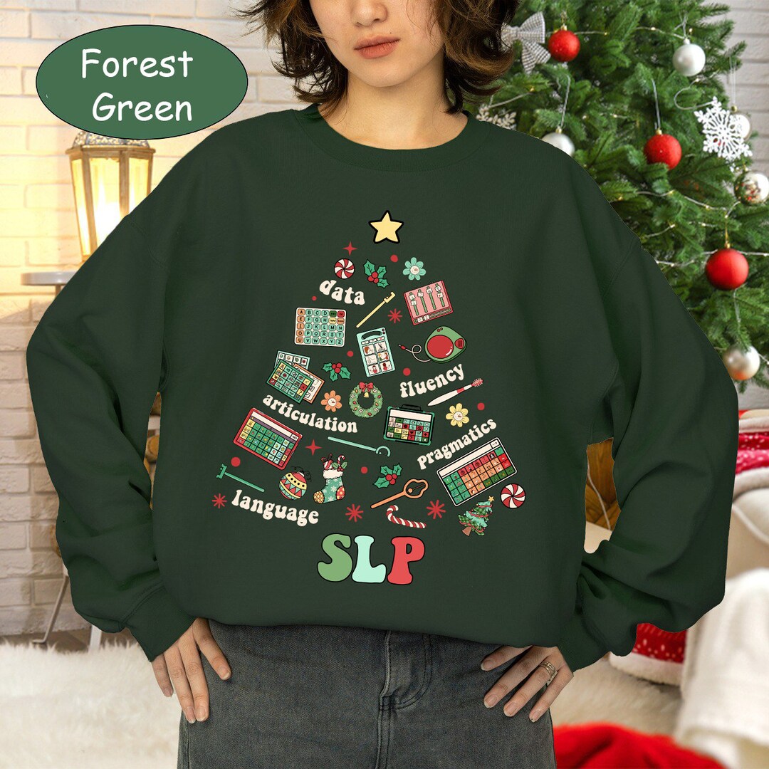 Speech Therapy Shirt SLP Christmas Tree Christmas Speech - Etsy