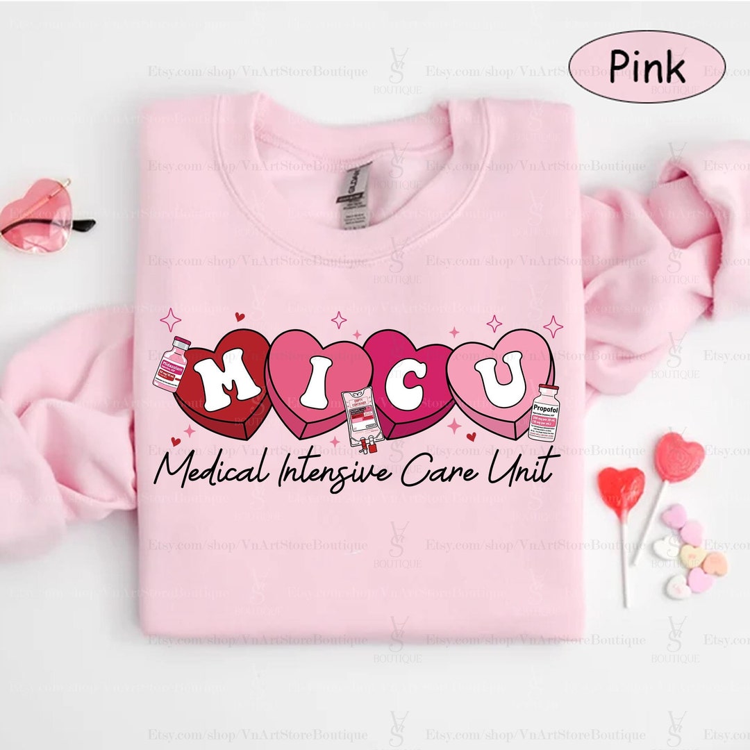 Medical Intensive Care Unit Shirt, Valentines MICU Nurse, Medical Icu ...