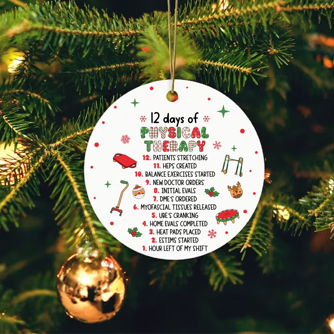 Christmas Physical Therapy Ornament, 12 Days of Physical Therapy ...