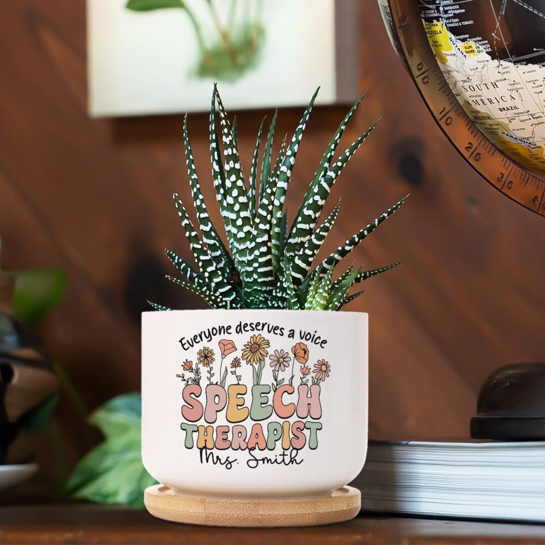 Speech Therapy Gift, SLP Plant Pot, Speech Therapy Plant Pot, Speech ...