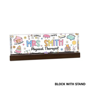 Physical Therapist Desk Name Sign, PT Name Plate, Physical Therapy Gift ...