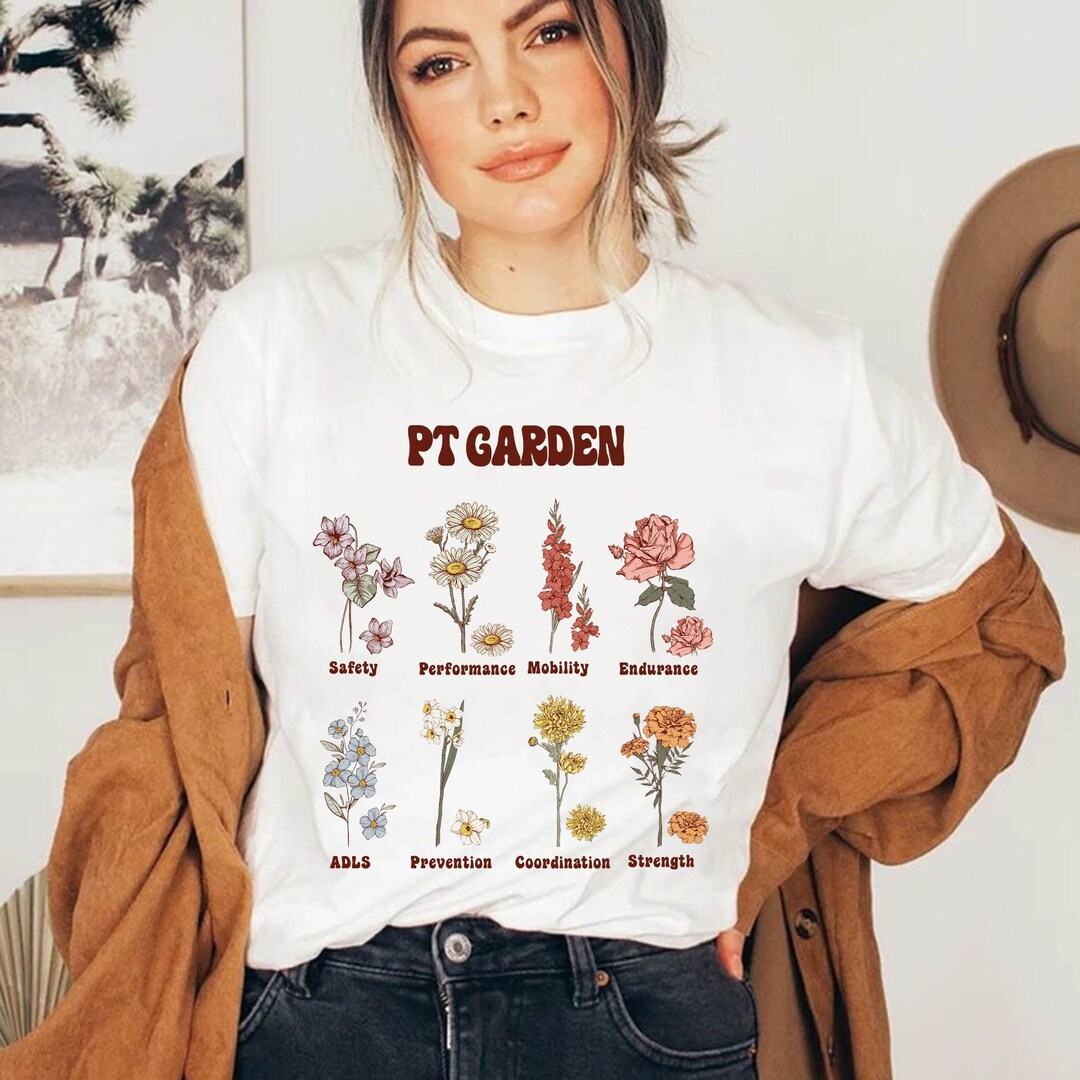 Physical Therapy Wildflowers Shirt, PT Shirt, Physical Therapy Shirt ...