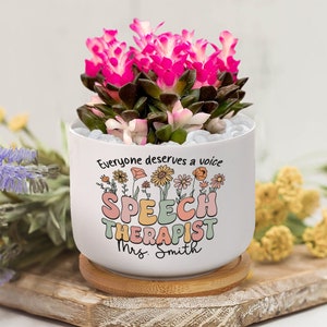 Speech Therapy Gift, SLP Plant Pot, Speech Therapy Plant Pot, Speech ...