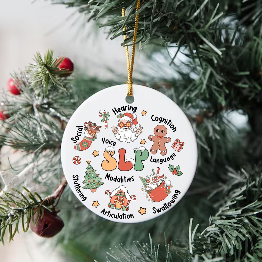 Speech Therapy Christmas Ornament, SLP Christmas Ornament, Speech ...