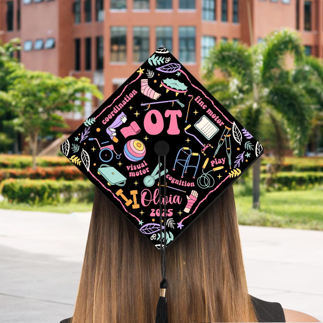 Occupational Therapy Graduation Cap Topper, OT Grad Cap Decorations ...