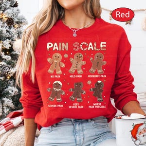 Pain Scale Gingerbread Shirt, Christmas Nurse Shirt, Nurse Triage and ...
